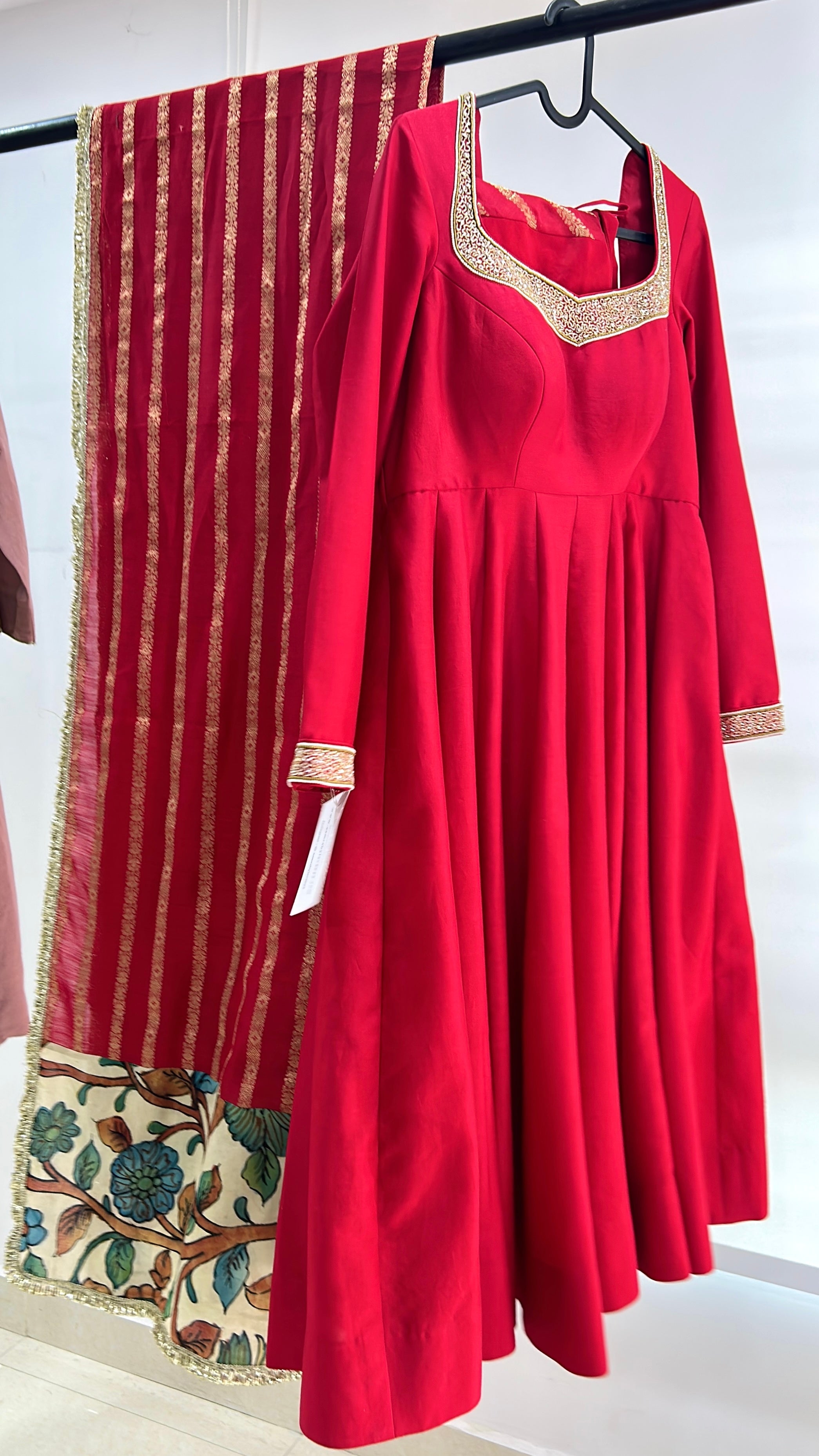 Red Anarkali Set – Aamra by Lavanya
